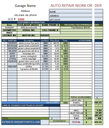 9 Free Sample Auto Repair Quotation Templates – Printable Samples 9 Free Sample Auto Repair Quotation Templates – Printable Samples
