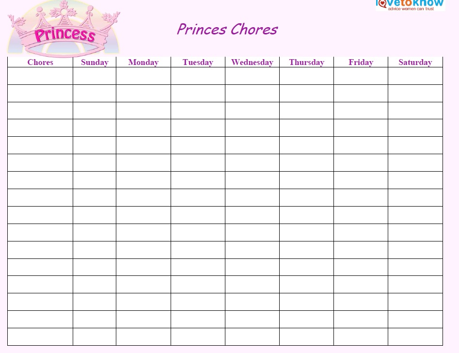 13 Free Sample Daily Chore List Templates - Printable Samples