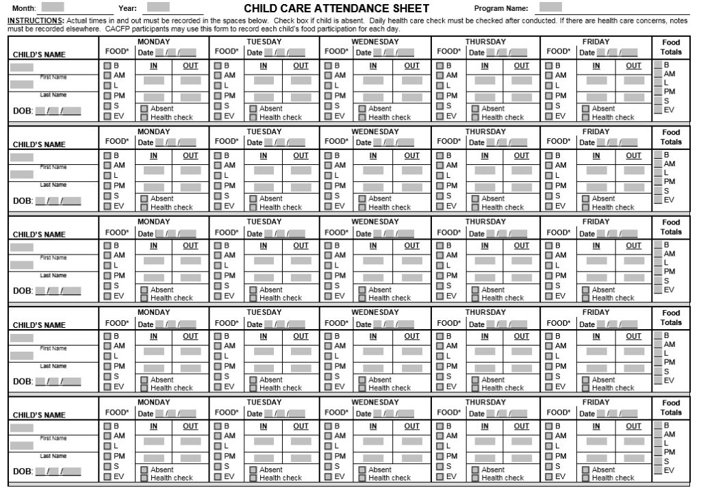 13 Free Sample Training Attendance Sheet Templates - Printable Samples