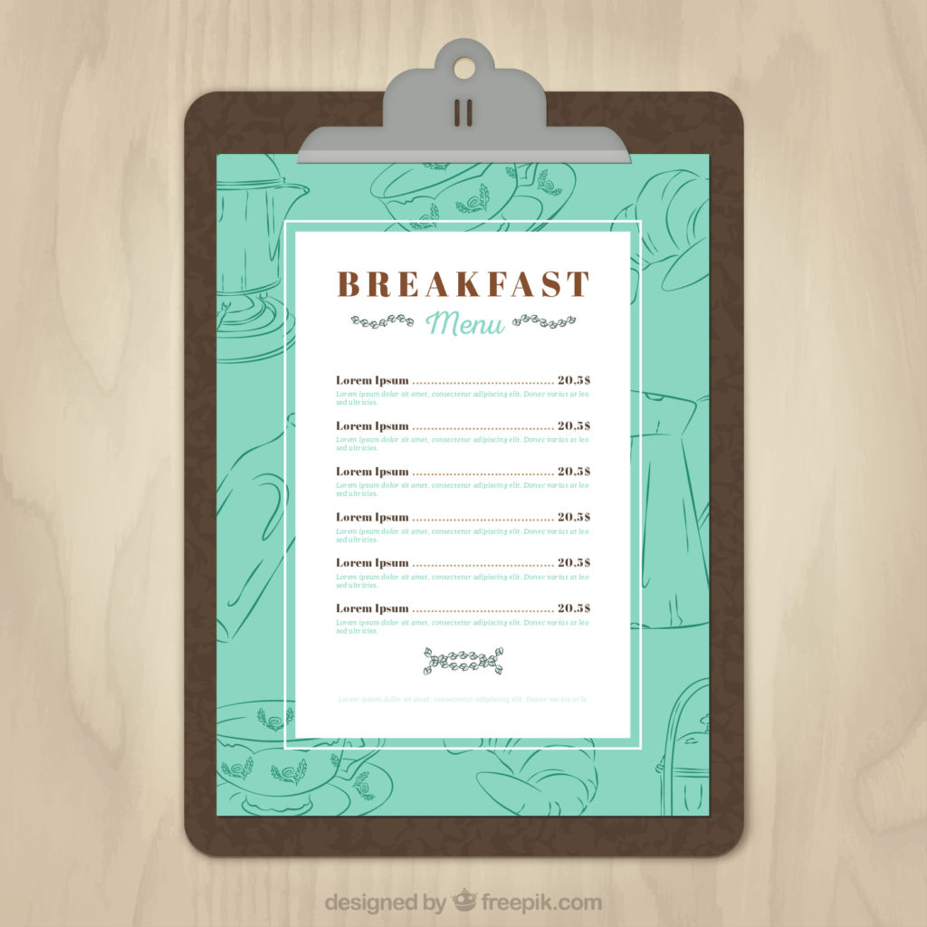 11 Free Sample Breakfast Menu Templates Printable Samples 11 Free Sample Breakfast Menu Templates Printable Samples