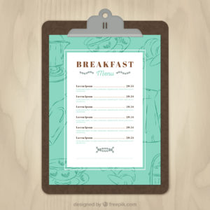 Editable Breakfast Menu Designs & Templates - Printable Samples