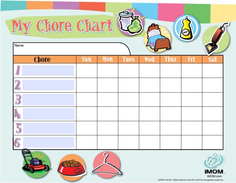 Daily Chore List Templates - 13 Free Editable Templates