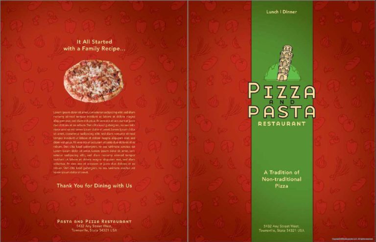 Editable Italian Menu Designs & Templates - Printable Samples