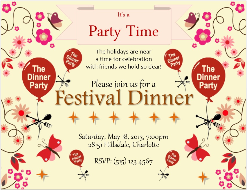 12 Free Sample Dinner Invitation Card Templates Printable Samples 12 Free Sample Dinner Invitation Card Templates Printable Samples