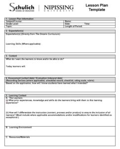 12 Free Sample Teacher Schedule Templates - Printable Samples