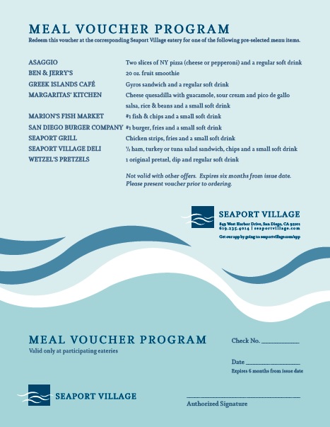 7 Free Sample Meal Voucher Templates - Printable Samples