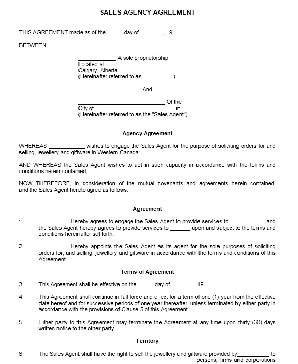 13 Free Sample Selling Contract Templates - Printable Samples