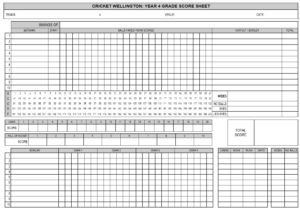 Cricket Score Sheets - Samples & Templates