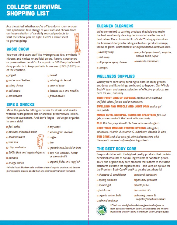 13 Free Sample Food Shopping List Templates - Printable Samples