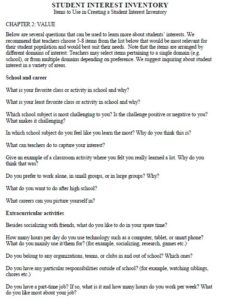 High School Career Survey Examples - Printable Samples