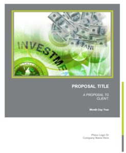 13 Free Sample Investment Proposal Templates - Printable Samples