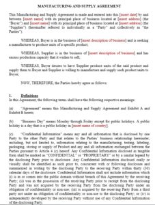 Private Label Agreement Templates - Printable Samples