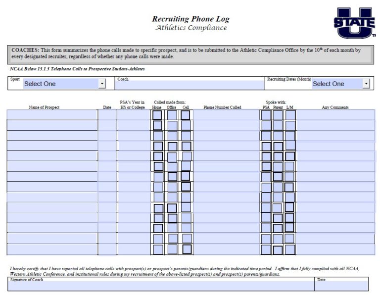 11 Free Sample Telephone Log Templates - Printable Samples