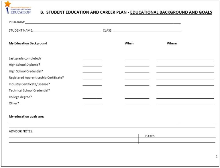 High School Career Survey Examples - Printable Samples