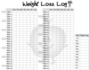 13 Free Sample Weight Loss Log Templates - Printable Samples