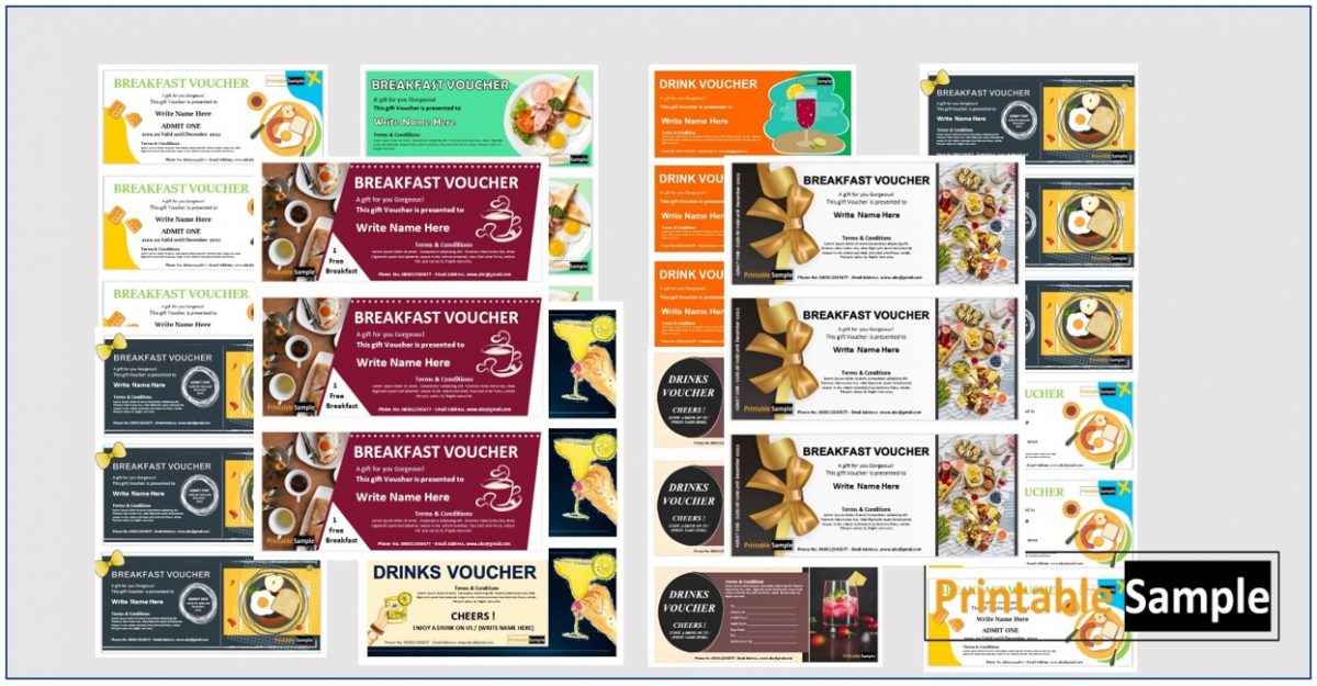 14 Free Sample Breakfast Voucher Templates - Printable Samples