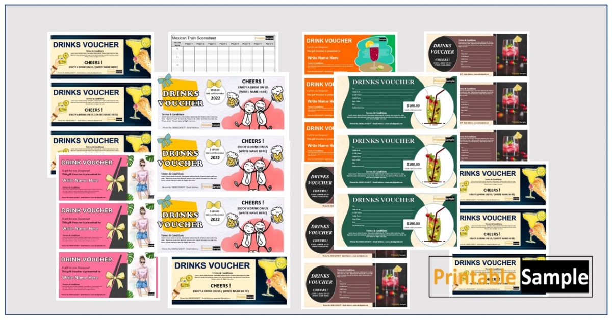 Free Vouchers - MS Word, MS Publisher and in PDF Format