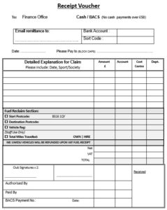 Editable Receipt Voucher Designs & Templates - Printable Samples