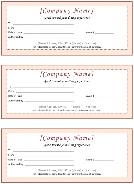 8 Free Sample Breakfast Voucher Templates - Printable Samples