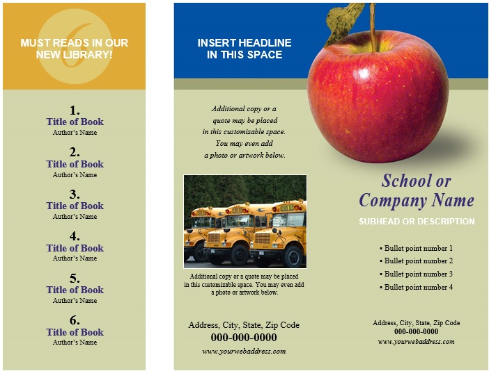 7 Free Sample Educational Brochure Templates - Printable Samples