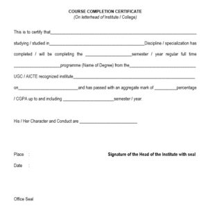 11 Free Sample Training Certificate Templates - Printable Samples