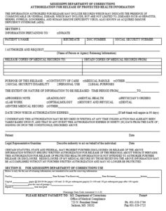 Printable Medical Authorization Forms