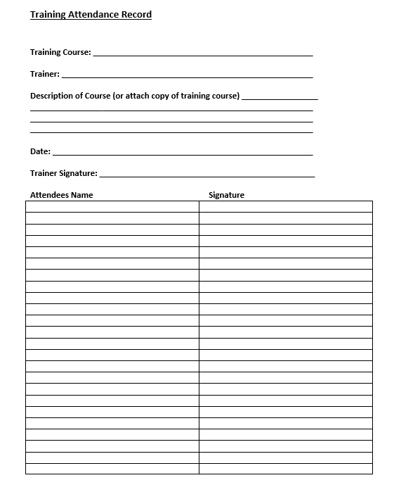 9 Free Sample Class Attendance Sheet Templates - Printable Samples