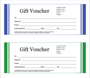 Gift Voucher Designs & Templates - Free Printable Samples
