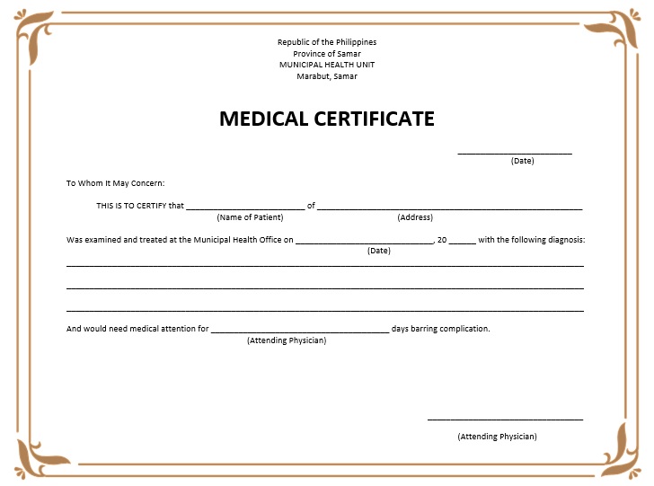 18 Free Sample Medical Certificate Templates - Printable Samples