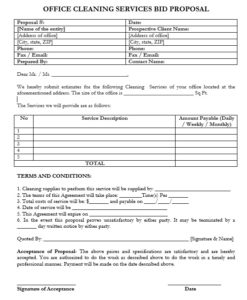 18 Free Sample Cleaning Quotation Templates - Printable Samples