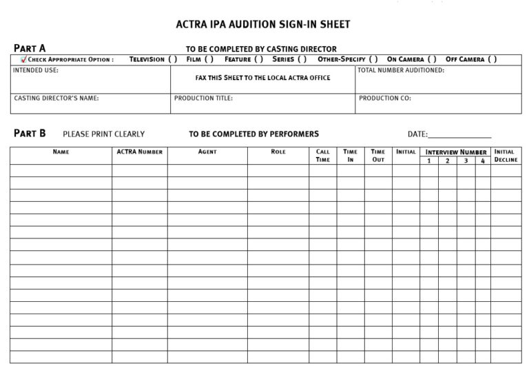 Conference Sign In Sheet Templates - Printable Samples