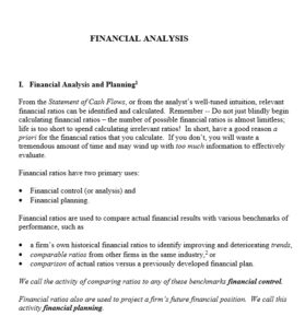 9 Free Sample Financial Analysis Sheet Templates - Printable Samples