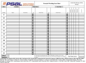 Wrestling Score Sheets - 14 Free Printable Templates