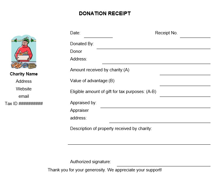 12 Free Sample Donation Contribution Receipt Templates - Printable Samples
