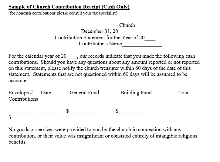 12 Free Sample Donation Contribution Receipt Templates - Printable Samples