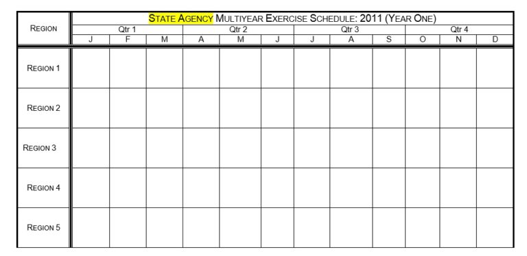 11 Free Exercise Schedule Templates - Printable Samples