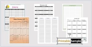 13 Free Sample Food Shopping List Templates - Printable Samples