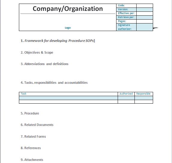 40 Free Standard Operating Procedures (SOP) Templates - Printable Samples