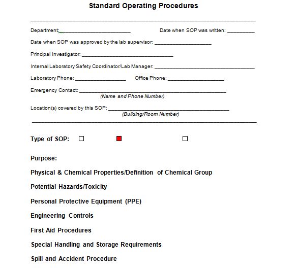 40 Free Standard Operating Procedures (SOP) Templates - Printable Samples