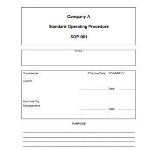 40 Free Standard Operating Procedures (SOP) Templates - Printable Samples