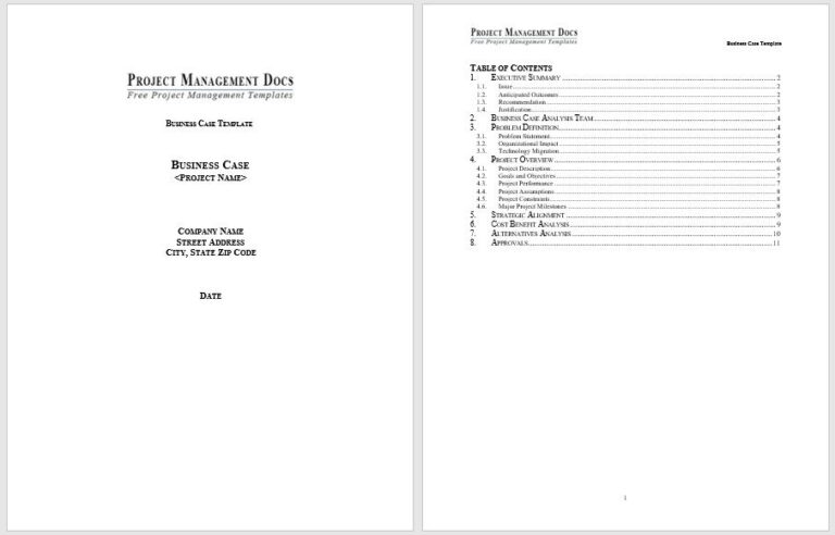 30+ Free Business Case Templates - Printable Samples