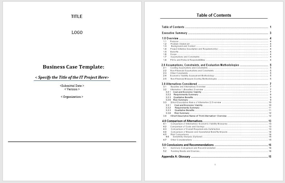 30+ Free Business Case Templates - Printable Samples