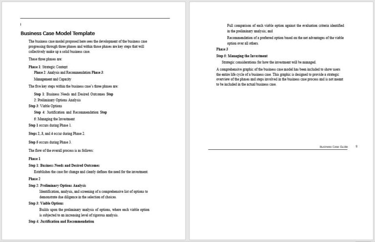 30+ Free Business Case Templates - Printable Samples