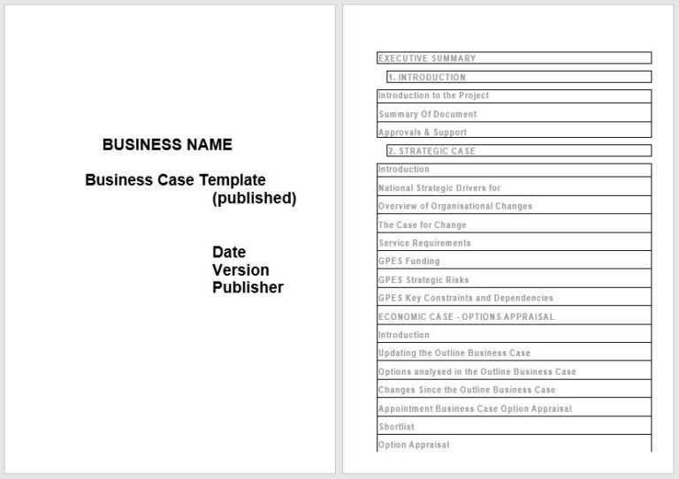 30+ Free Business Case Templates - Printable Samples