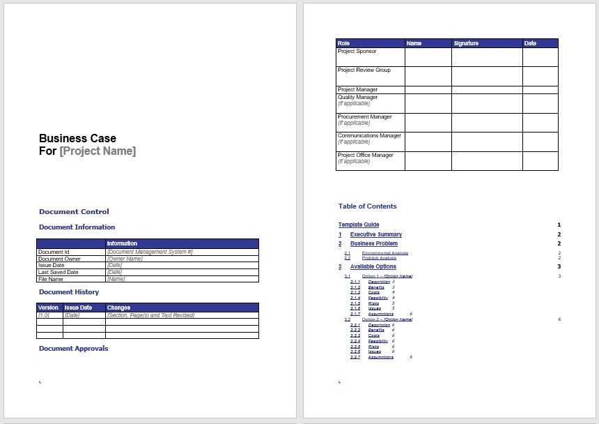 30+ Free Business Case Templates - Printable Samples