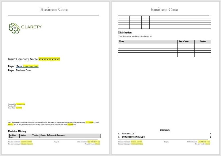 30+ Free Business Case Templates - Printable Samples