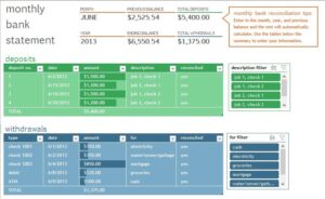 Bank Reconciliation Sheets & Templates - Printable Samples