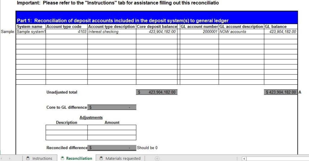 Bank Reconciliation Sheets & Templates - Printable Samples