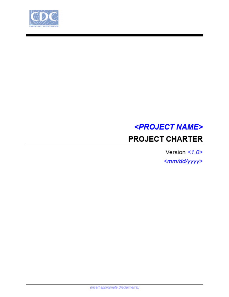 Editable Project Charter Sheets & Templates - Printable Samples