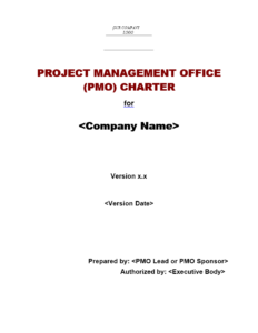 Editable Project Charter Sheets & Templates - Printable Samples